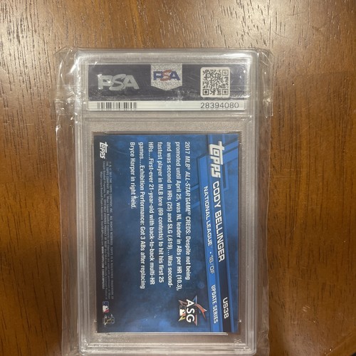 CODY BELLINGER #US38 Rookie Card PSA 9 2017 Topps Update LA Dodgers ...