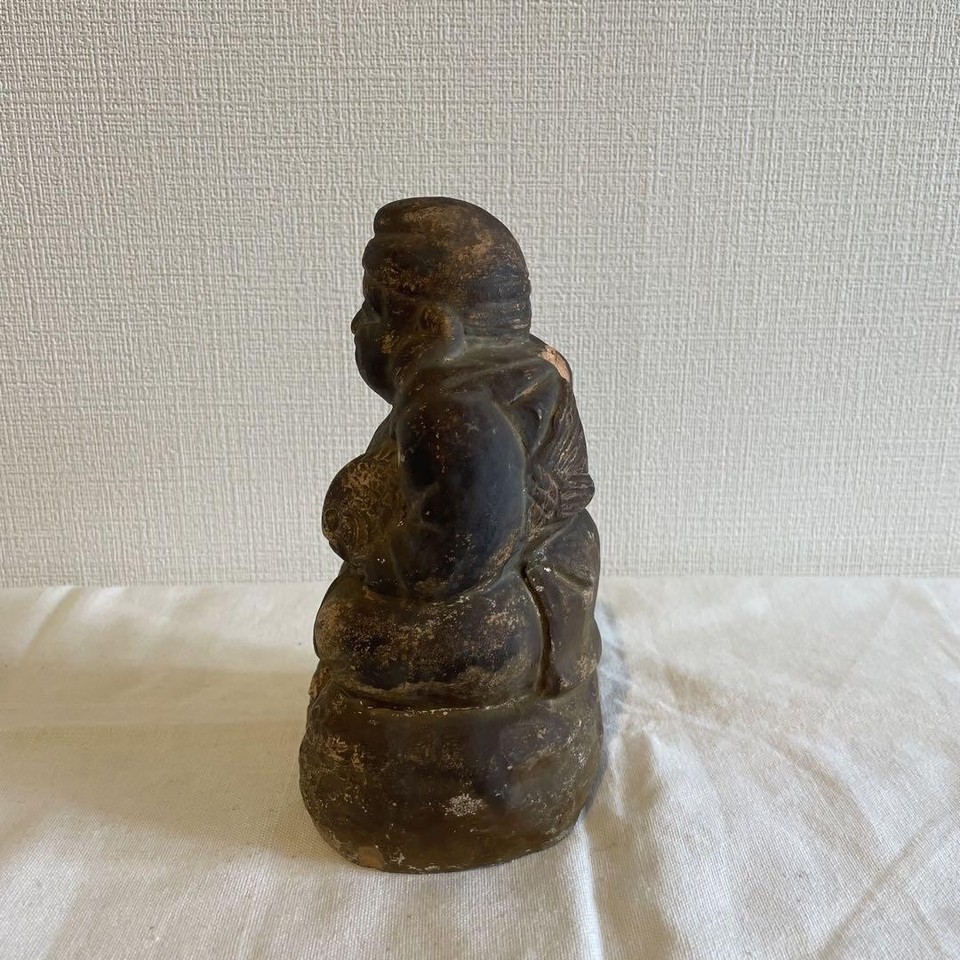 Antique Figurine Japanese EBISU SHINTO GOD Pottery Statue Old Figure ...