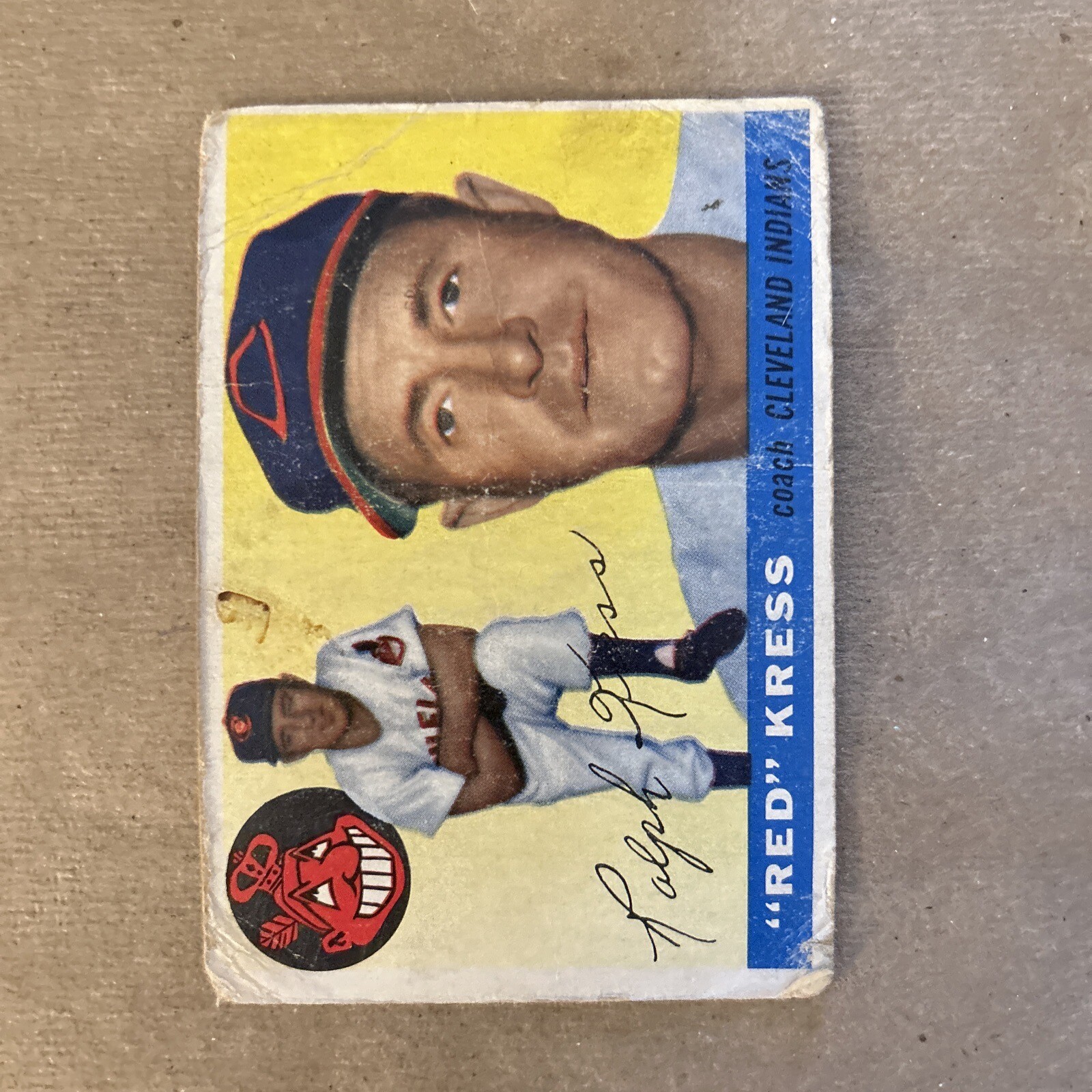 1955 Topps Baseball Red Kress Cleveland Indians Card #151 | eBay