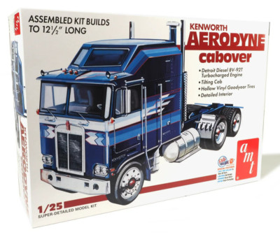 1:25 AMT Kenworth K100 Aerodyne Cab Over COE Semi *PLASTIC MODEL KIT ...