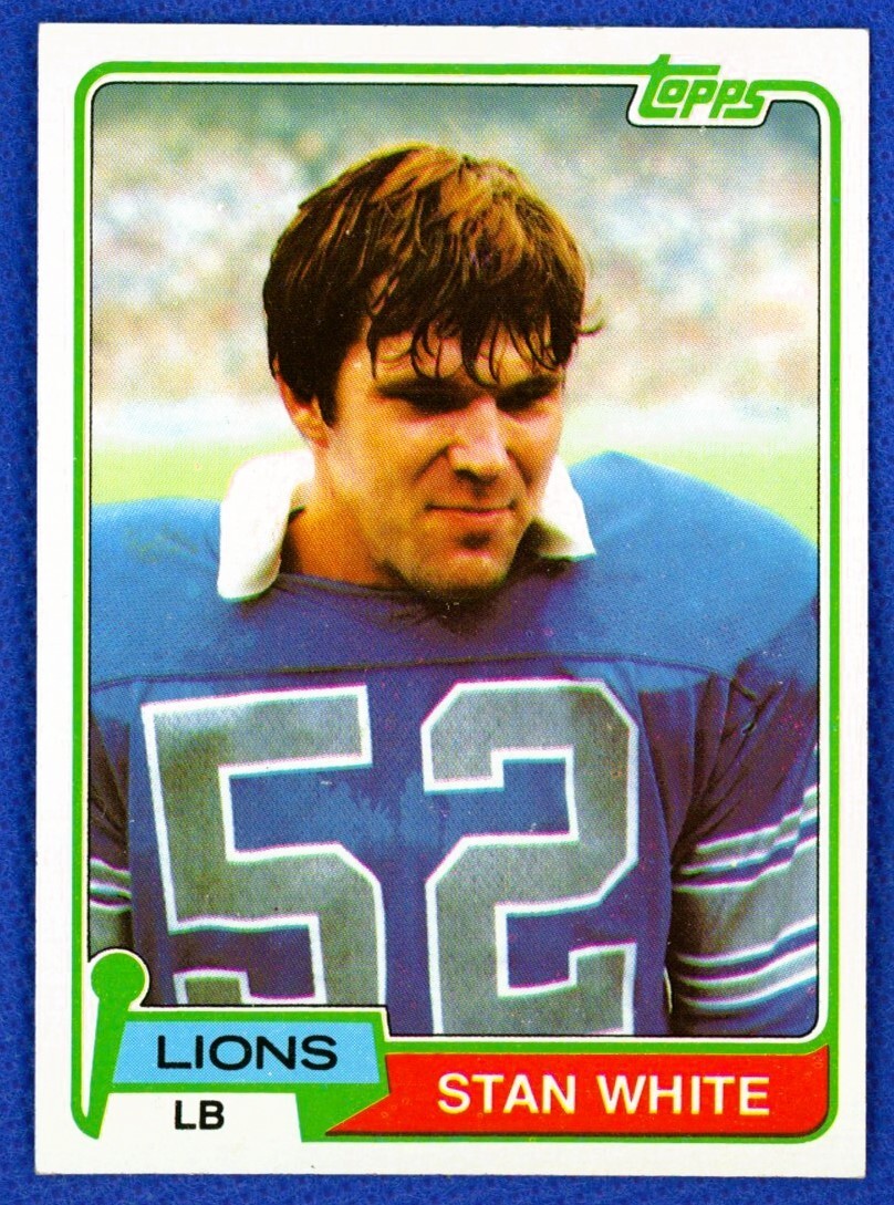 1981 Topps Football Set Break # 27 Stan White Detroit Lions Near Mint ...