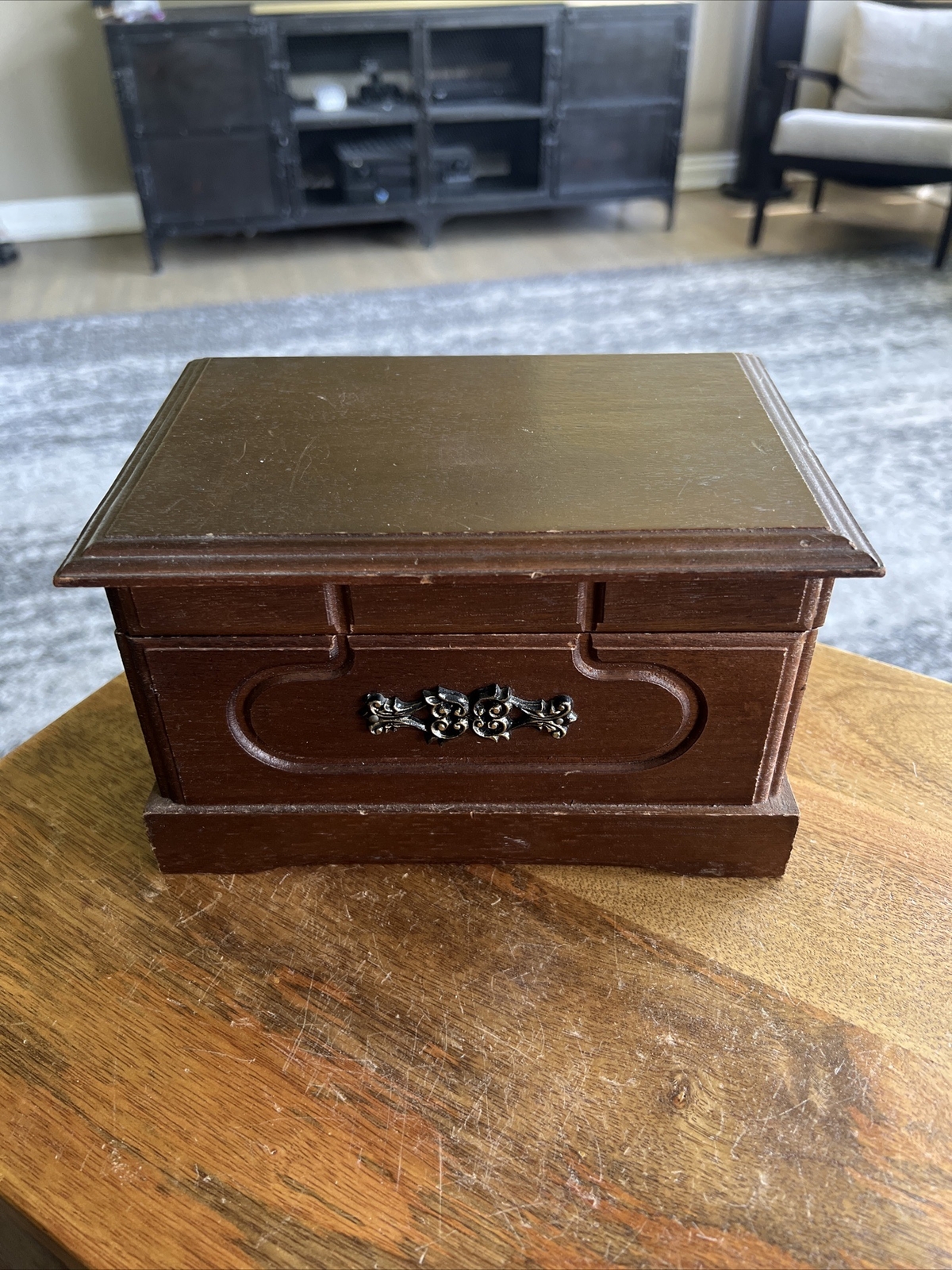 Vintage Toyo Wood Music Jewelry Box made in Japan Red Lining MCM | eBay