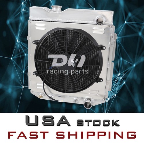 3 Row Radiator+Shroud+Fan For 1963 64 65 66 Ford Mustang Comet Falcon ...