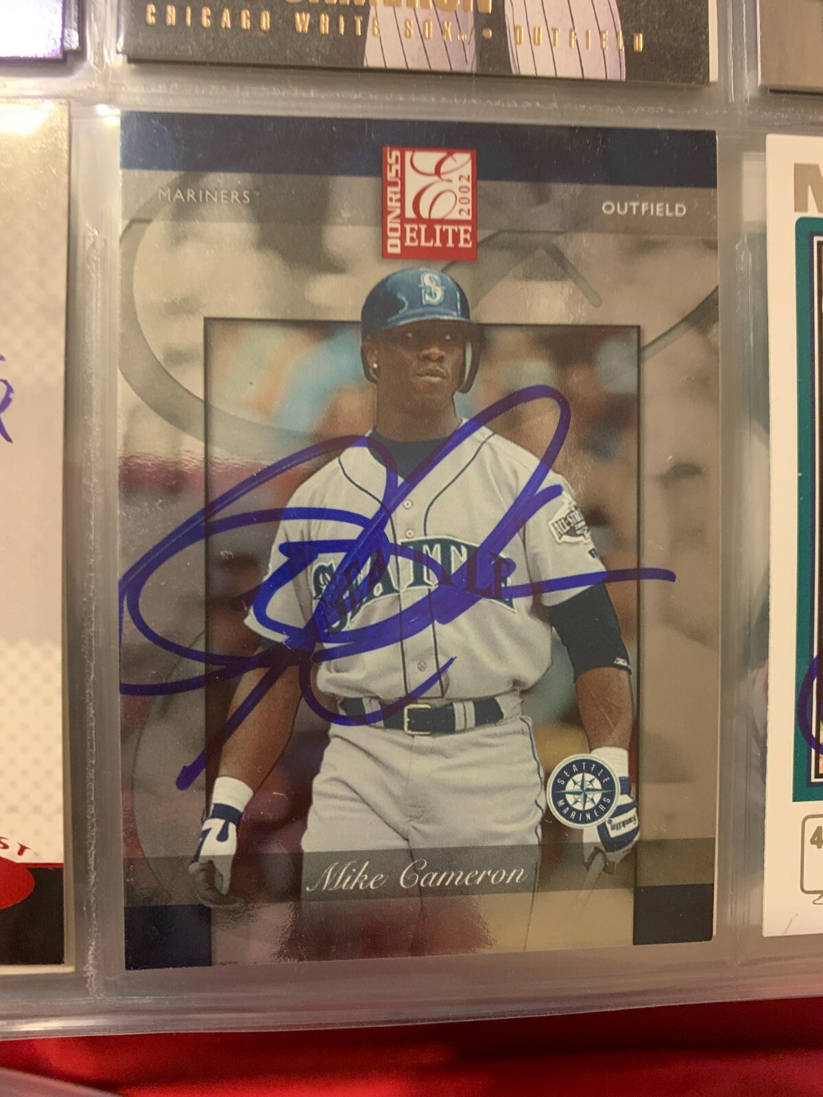 MIKE CAMERON AUTOGRAPHED SIGNED 2002 DONRUSS ELITE CARD WHITE SOX COA ...