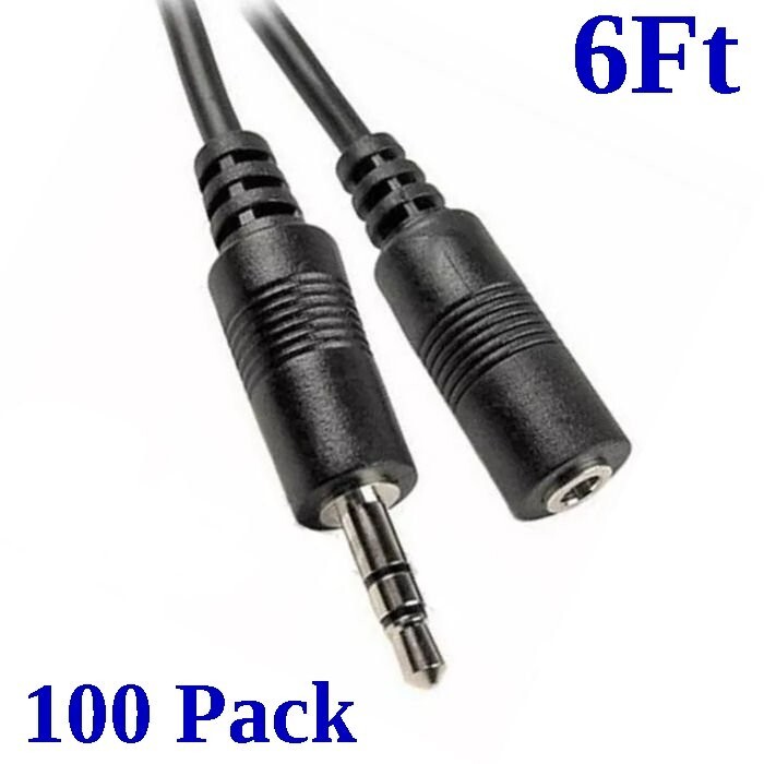 Aux Extension Cable 1 Meter (3ft) 3.5mm Male To Female Stereo Audio ...