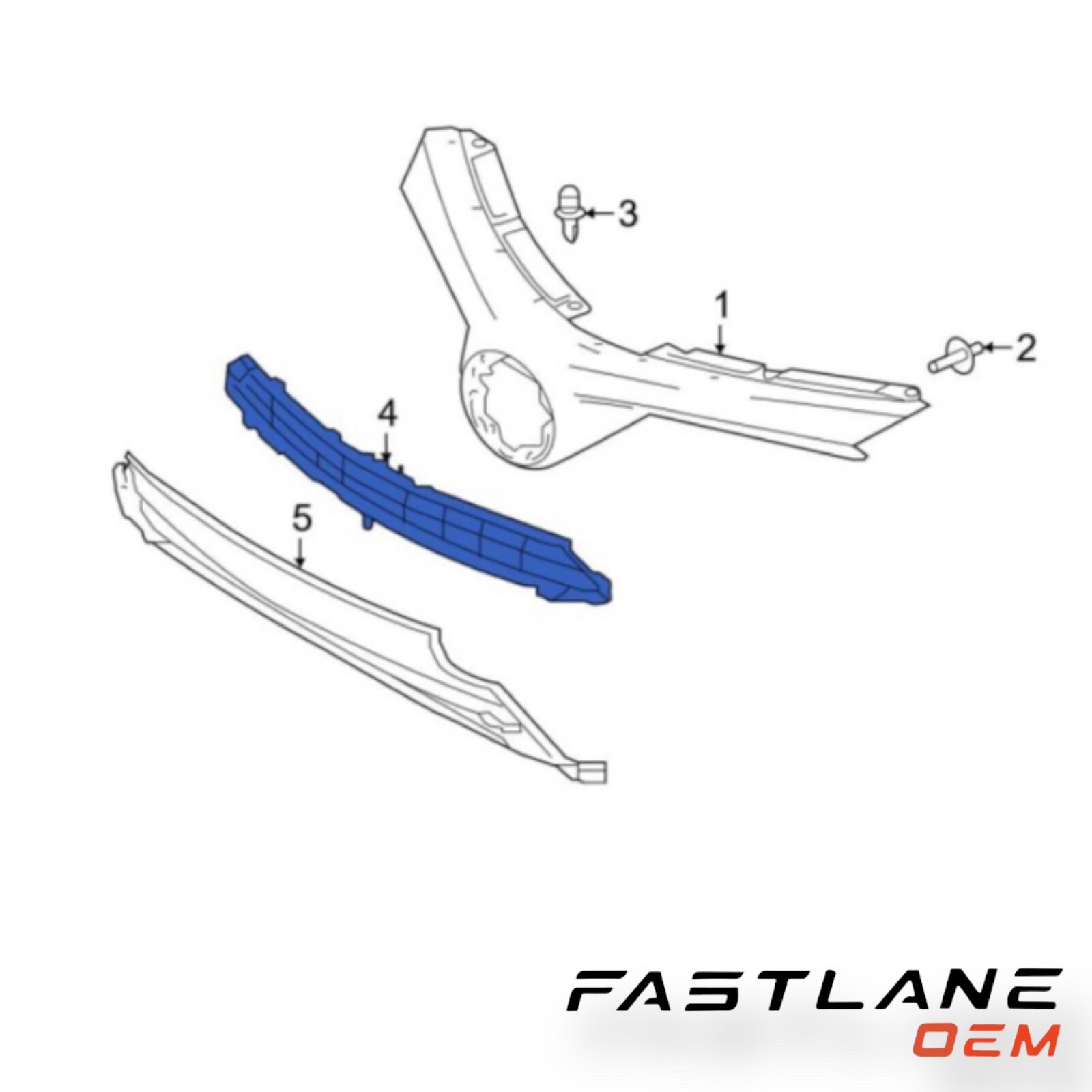 2015-2018 TOYOTA RAV4 FRONT LOWER RADIATOR GRILLE NEW OEM 53112 -0R060 ...