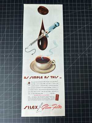 Vintage 1940s Silex Glass Coffee Filter Print Ad | eBay