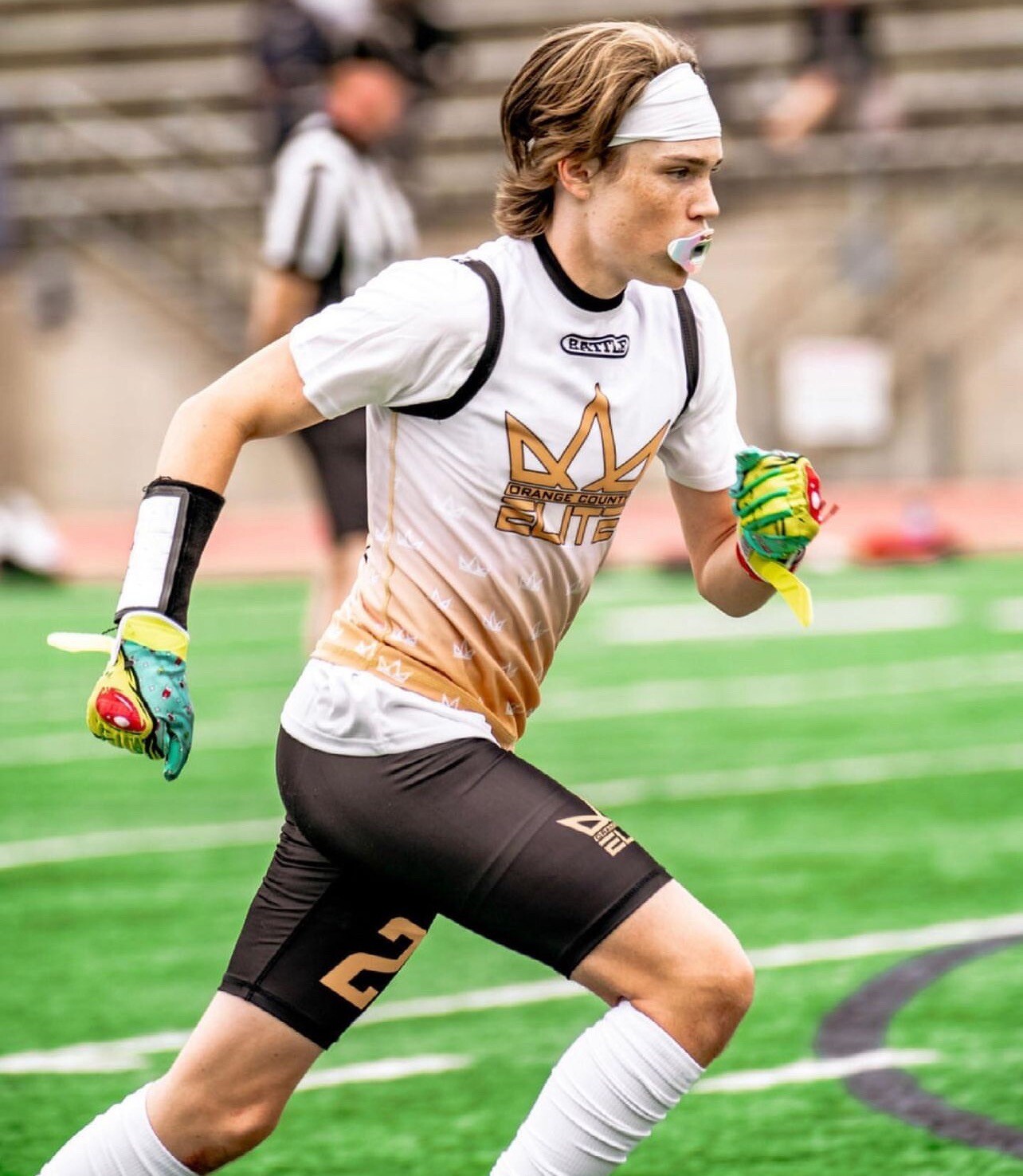 Mens Battle Orange County Compression Shorts 7v7 Football Team Spandex ...