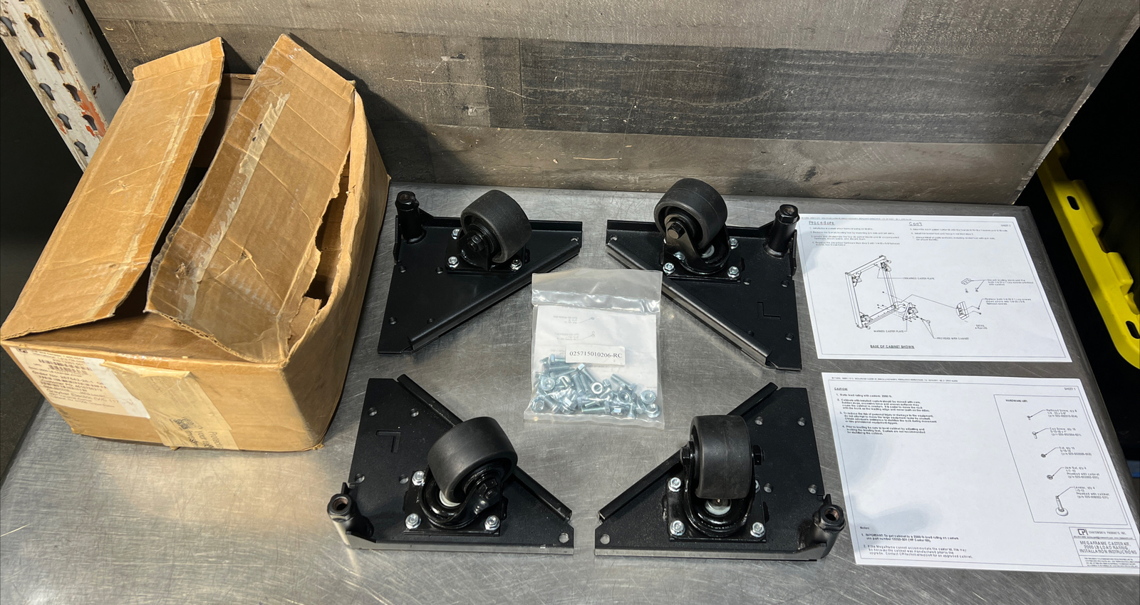 Nos Surplus Chatsworth mega frame caster Kit 2000LB caster kitmf PN ...