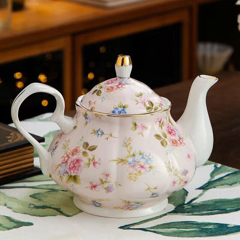 China Teapot 500ML With Heating Base High-Grade Porcelain Tea Warmer ...