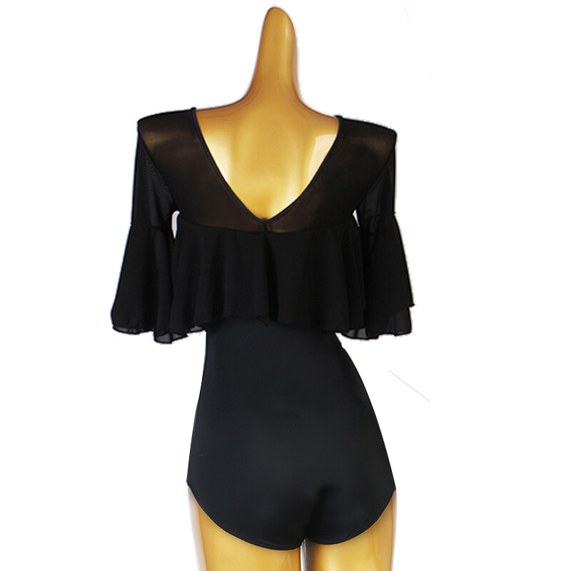 NEW Women Top for Latin salsa cha cha tango Ballroom Dance#F686 Black ...