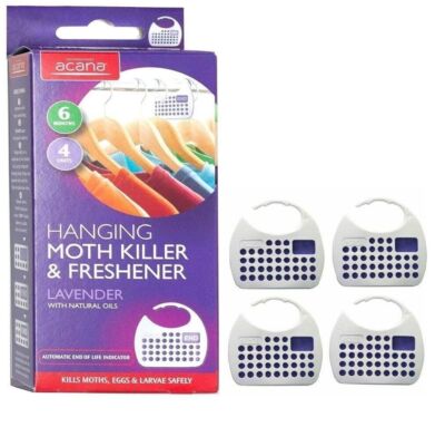 Acana Moth Hanging Proofer Killer Repellent Freshener Fabric Lavender 4 ...