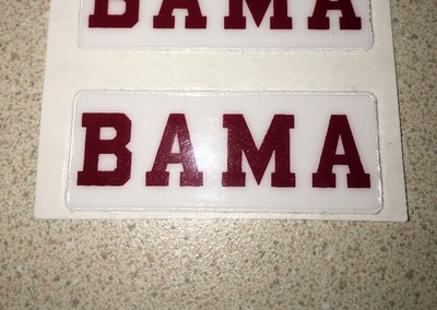 ALABAMA CRIMSON TIDE BAMA Front Bumper Decal 2017 NATIONAL CHAMPS SABAN ...