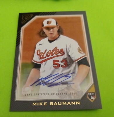 2022 Topps Gallery Mike Baumann RC Autograph Baltimore Orioles AUTO #RA ...