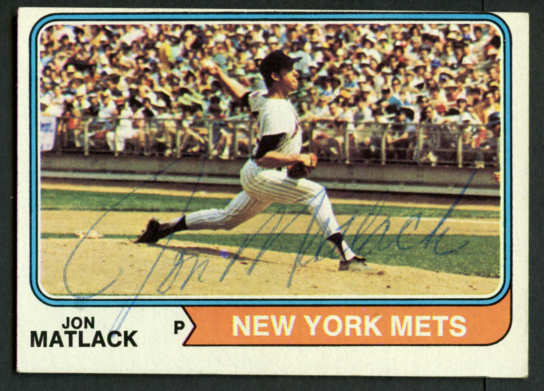 Jon Matlack #153 signed autograph auto 1974 Topps Baseball Trading Card ...