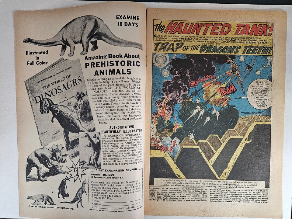 G I Combat #98 Grey Tone Haunted Tank DC Comics 1963 VG | eBay