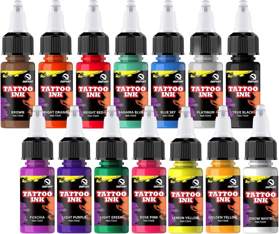 Professional 14 Color Tattoo Ink Set 0.5OZ (15ML) Tattoo | eBay