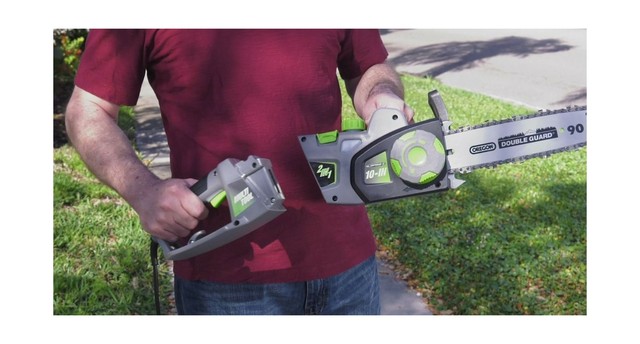 Earthwise Electric Pole Chainsaw Pruner 10 Inch Bar 6 Amp 2 in 1 ...