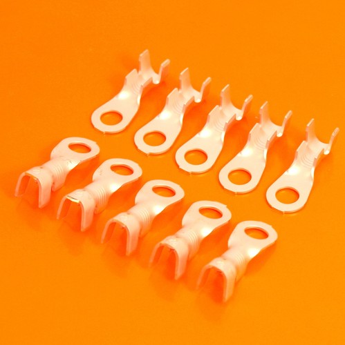 Genuine LEAR M5 5.3mm Tin Plated Uninsulated Ring Terminals - 2.50-6 ...