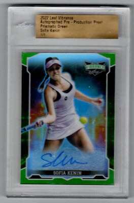 2022 Leaf Proof Sofia Kenin 1/1 Green Vibrance Autograph BA-SK1 | eBay