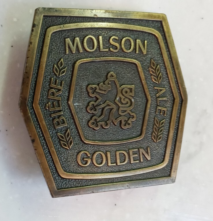 Vintage Molson Golden Brass Belt Buckle Bottle Opener… - Gem