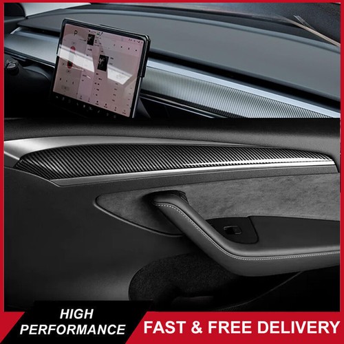 Dashboard Cover Wrap+ Front Door Panel Armrest Cover Tesla Model 3 Y ...