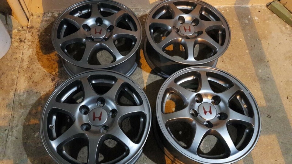 Center Cap 41mm H LOGO Rim Decals Stickers for 95-01 JDM Honda Integra ...