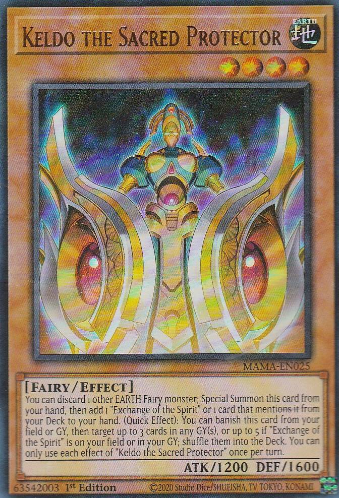 YUGIOH HOLO CARD KELDO THE SACRED PROTECTOR MAMA-EN025 1ST EDITION | eBay