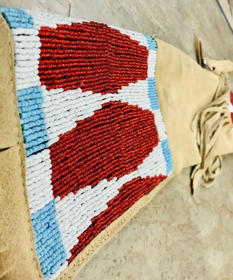 Indian Beaded Gun Cover Sioux Style Leather Native American Rifle ...