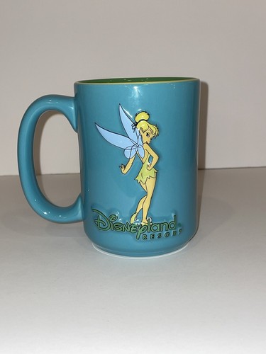 Walt Disney Coffee Mug World Logo Tinker Bell 3D Cup Aqua Blue Tink ...
