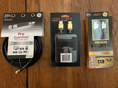 Cable Bundle RG6 Coax Cable HDMI Cable Premium HDMI | eBay