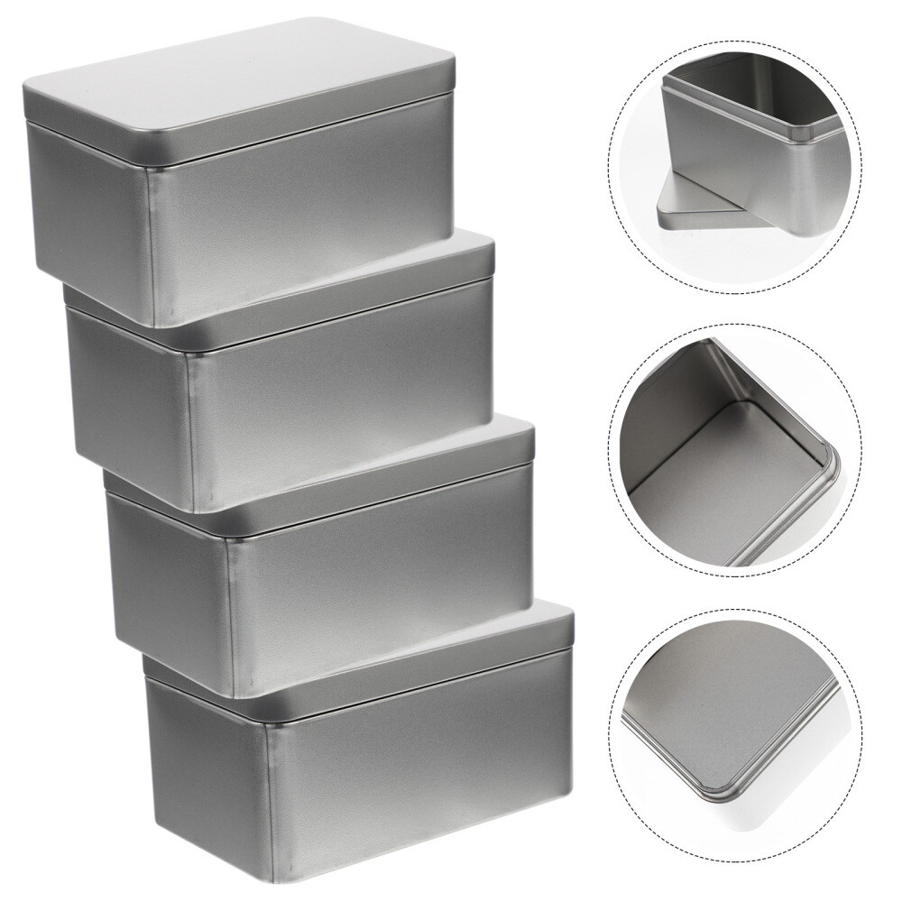 Metal Storage Boxes With Lids Stainless Steel Lunch Box With Bamboo
