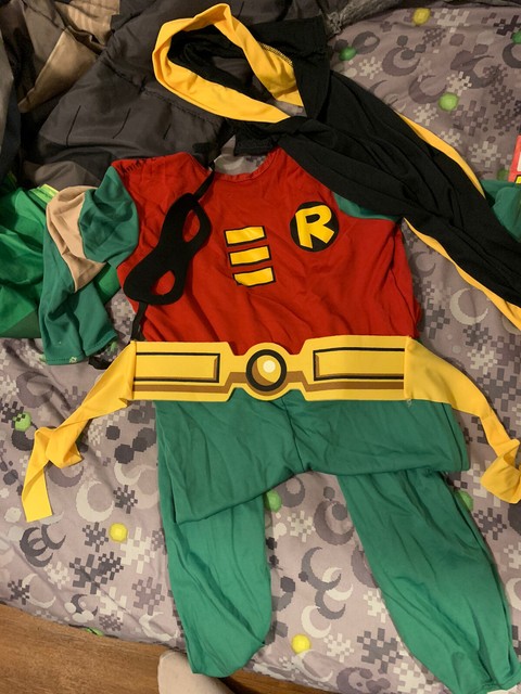 Teen Titans Go Robin Costume Size M 8-10 Boys | eBay