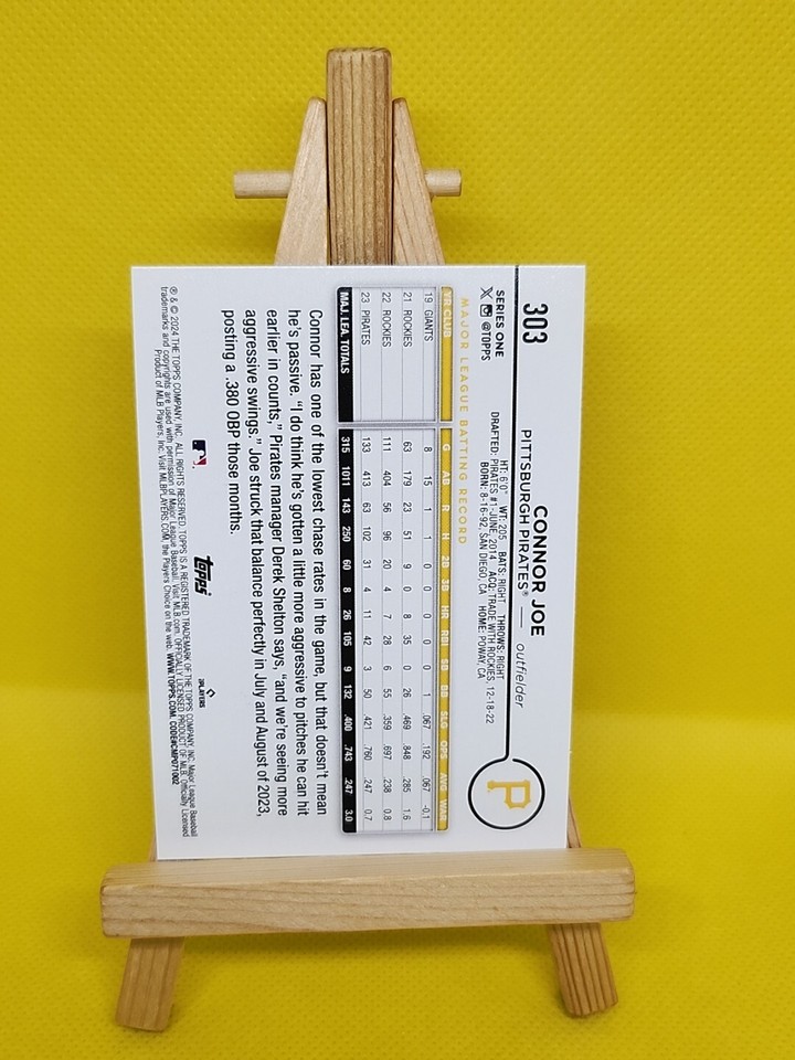 2024 Topps Series 1 Connor Joe #303 Rainbow Foil Pittsburgh Pirates | eBay