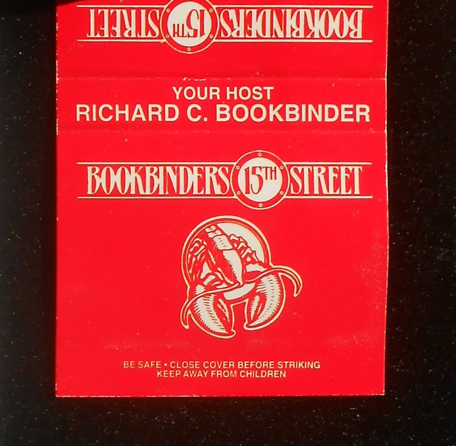 1980s? Bookbinders 15th Street Richard C. Bookbinder 215 S. 15th ...