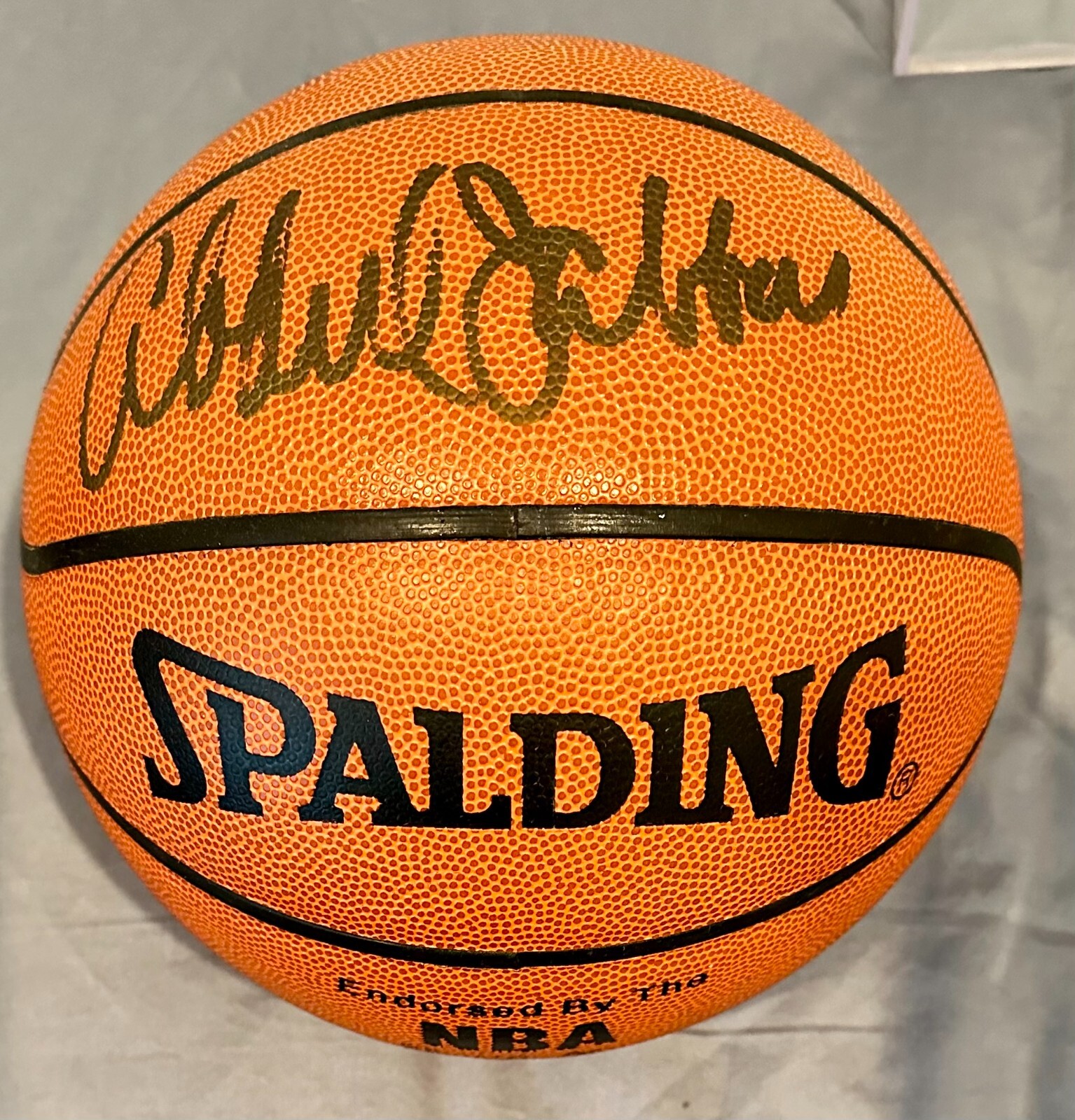 Kareem Abdul Jabber Pristine Autograph Official NBA Leather D. Stern ...