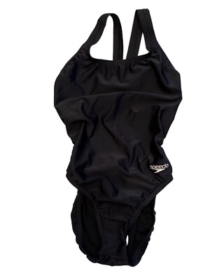 Speedo Swimsuit Womens 28 Black One Piece Pro LT Super Pro Solid ...