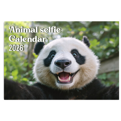 2026 A3 Animal Selfies Wall Calendar Monthly Planner Family Home ...