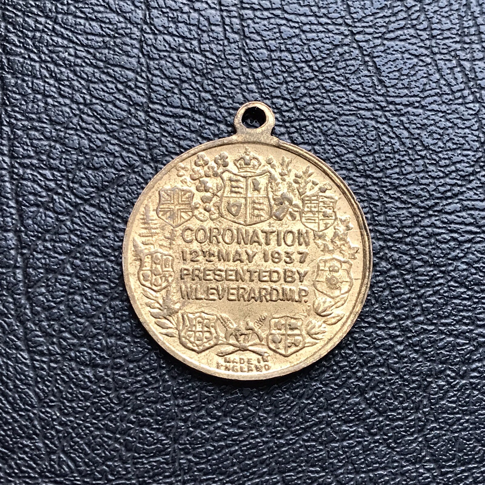 UK 1937 King George VI Coronation 27 mm. Medal ~ Presented by W.L ...