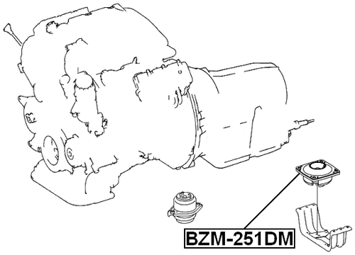Transmission Mount For Mercedes Benz Gl-Class A1662400518 Febest # BZM ...