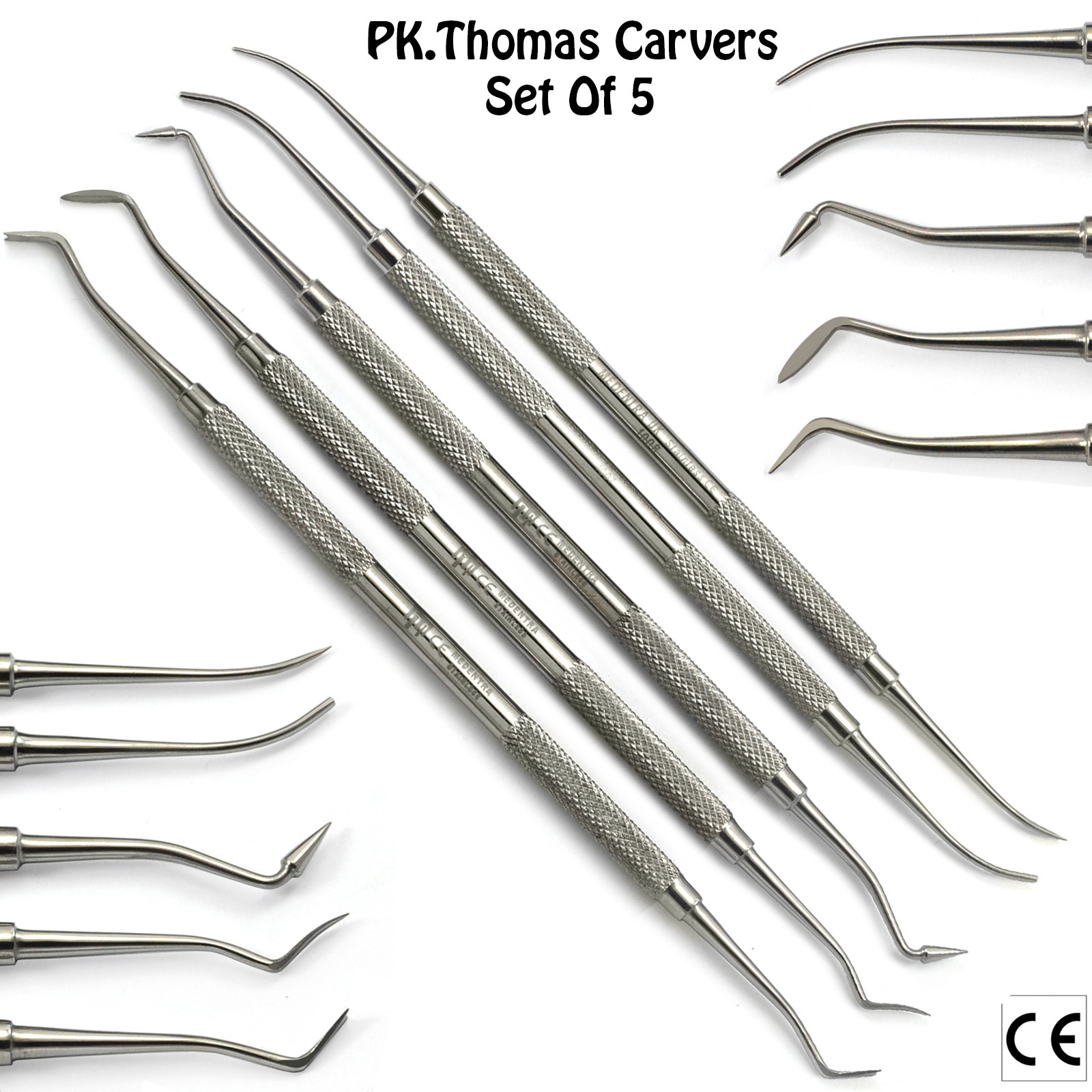 Dental PK THOMAS CARVERS KIT of 5 Lab Technician Tools Wax and ...
