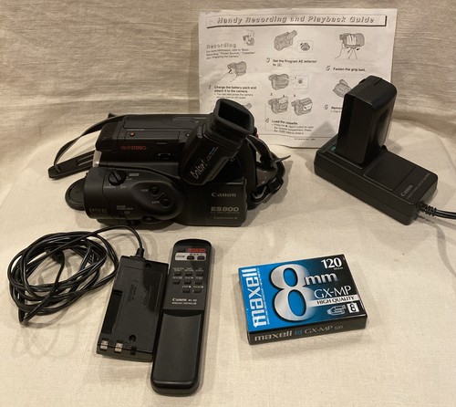 VTG Canon ES800A 8mm Video8 Stereo Camcorder Camera VCR Player, Working ...