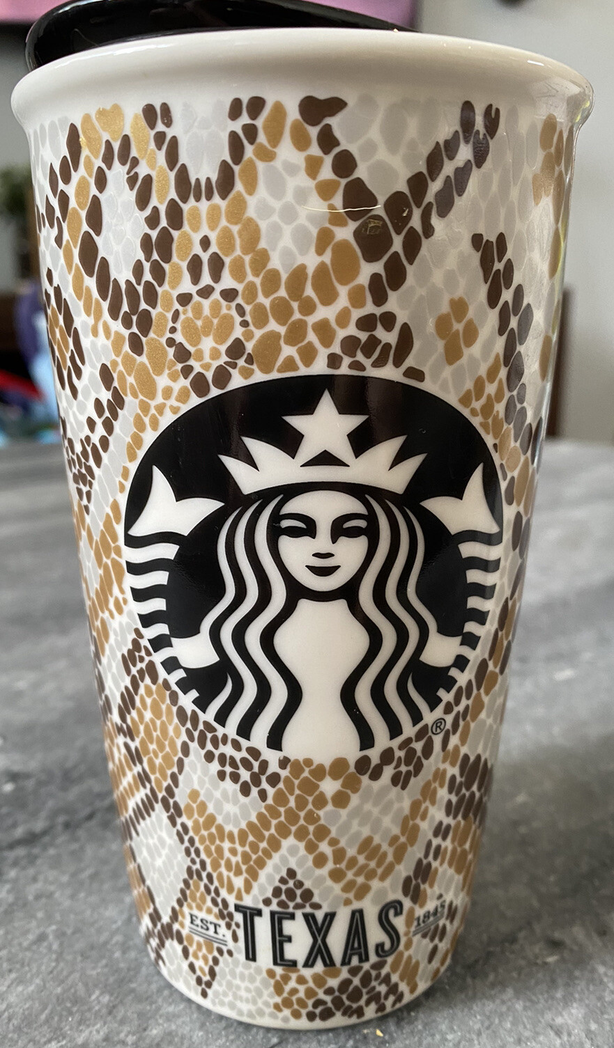 Starbucks Texas Snake Skin 2015 Ceramic Coffee Mug Tumbler with Lid | eBay