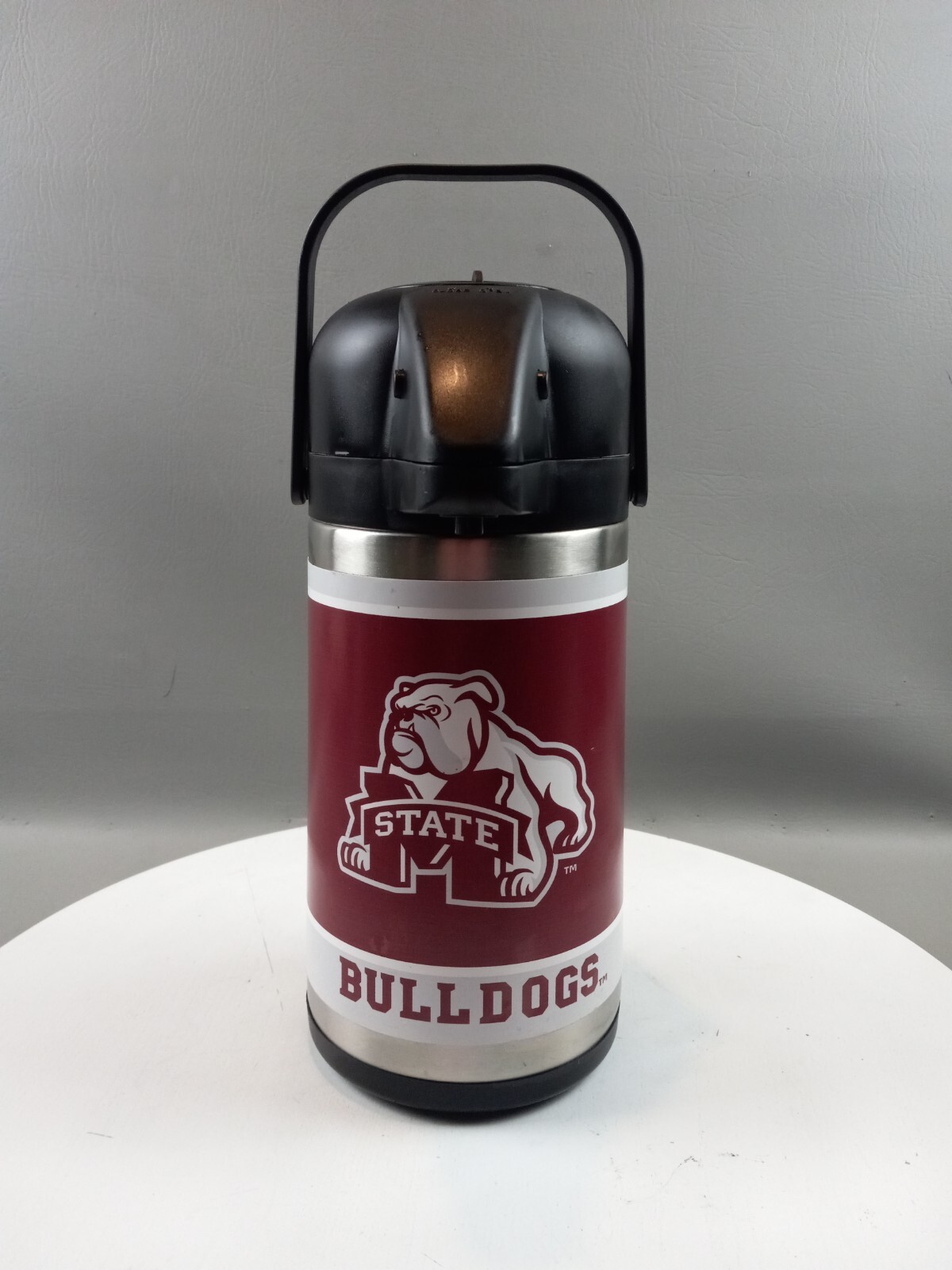 MSU Bulldog Logo Thermos 2 Quart Stainless Steel Vacuum Insulated Pump ...