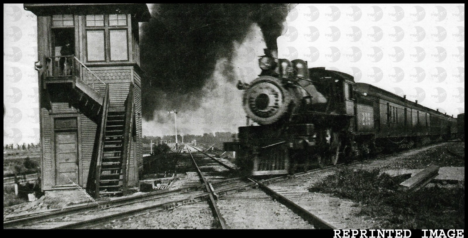 Chicago St Paul Minneapolis and Omaha RR CStPM&O Train & M&StL Tower St ...