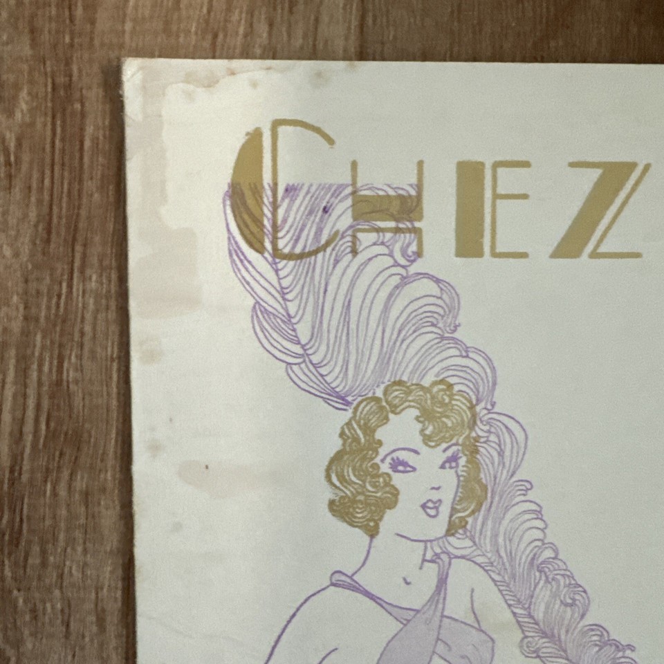 Vintage 1950s Chez Paree Photo Card Cover & Photo Chicago Night Club | eBay