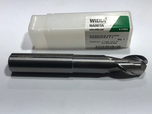 WIDIA HANITA™ 5/8 Inch 2 Flute Solid Carbide End Mill Radius R. 19 | eBay