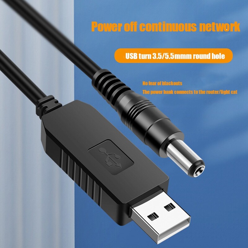 USB Boost Cable USB to DC 9V Booster Cable DC5.5mm Round Hole Boost ...