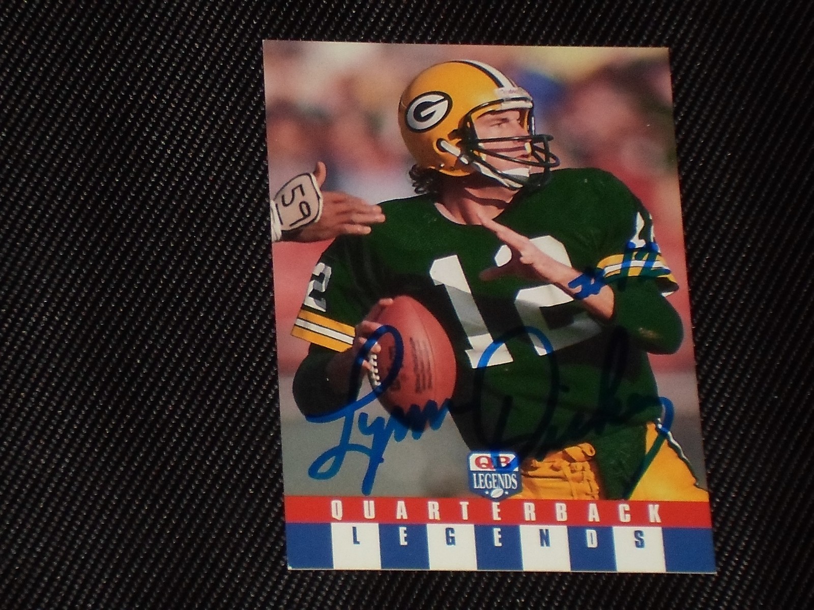 LYNN DICKEY 1991 QB LEGENDS SIGNED AUTOGRAPHED CARD #9 GREEN BAY ...