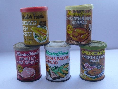 VINTAGE AUSTRALIAN MASTER FOODS AND PECKS PASTE TINS | eBay Australia